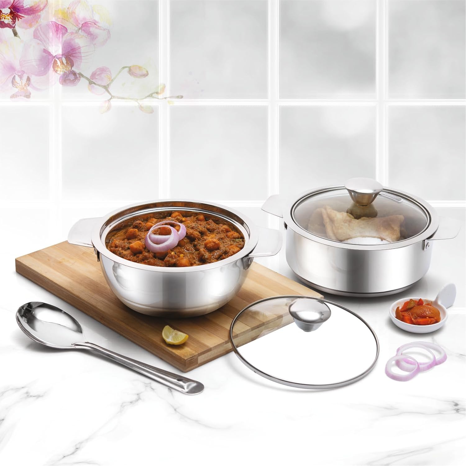 Amazon.com: Cello Daawat Casserole Gift Set| Stainless Steel Double ...