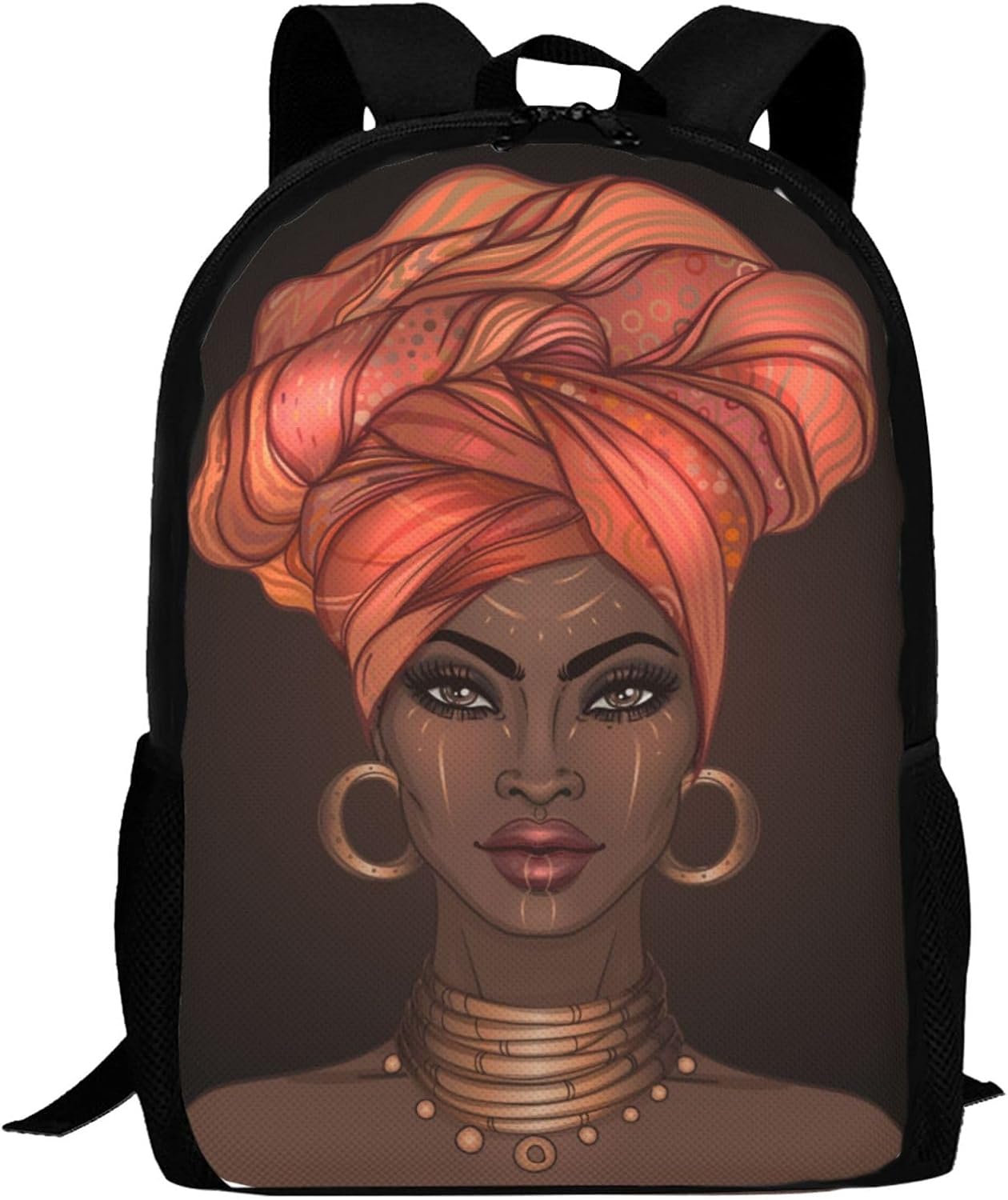 Amazon.com | WZOMT Black Girl Backpack African American Pretty Woman ...