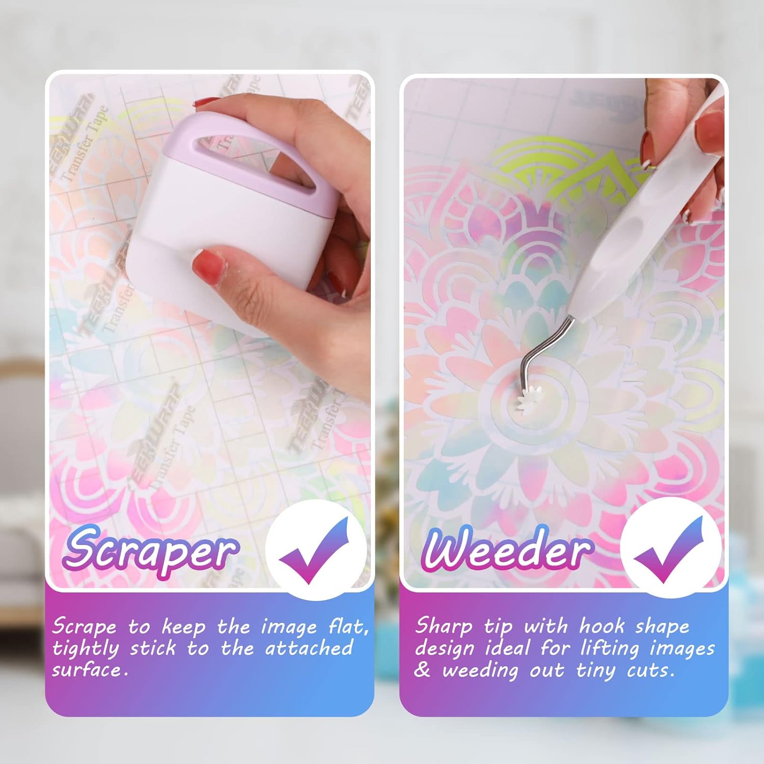 Buy TECKWRAP Craft Weeding Basic Tool Set - 6 Piece Precision Craft ...