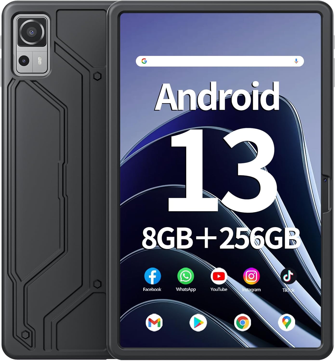 Amazon.com : Naclud 12 Inch Tablet 8GB RAM 256GB ROM, Android 13 Tablet ...