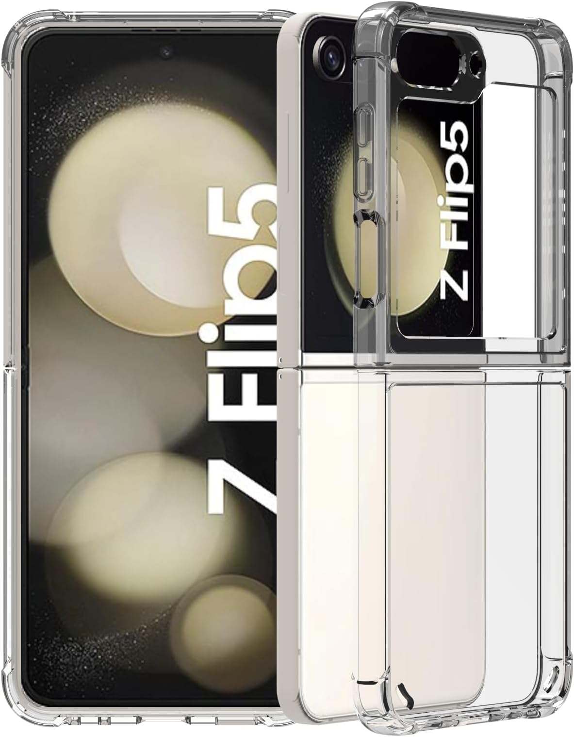 RIGGEAR Shockproof Clear Airbag Hybrid Armor Samsung Galaxy Z Flip 5 ...