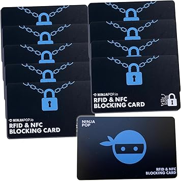Amazon.com: Ninja Pop RFID Blocking Cards - Set of 10 NFC Protectors ...