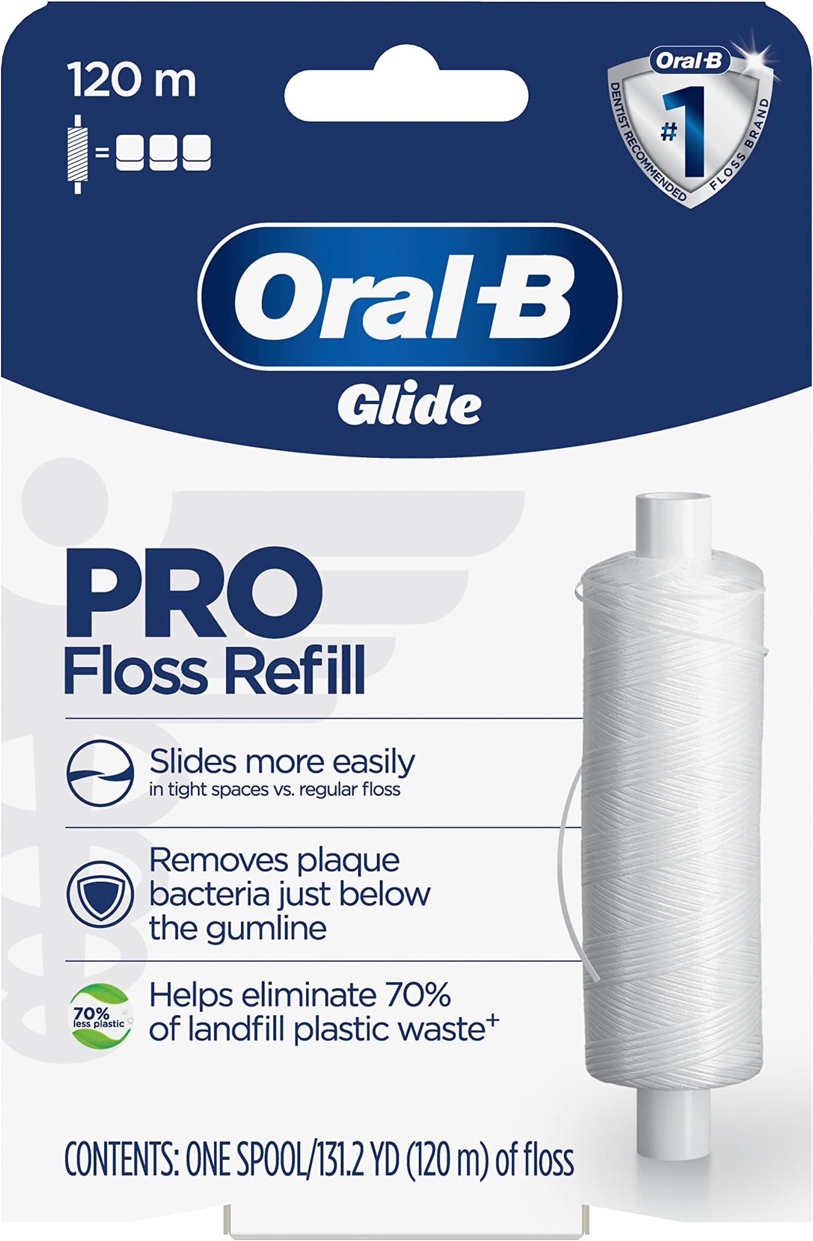 Amazon.com : Oral-B Glide PRO Floss Refill, 120m : Health & Household