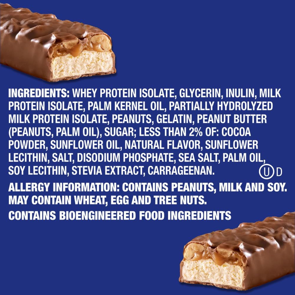 SNICKERS Peanut & Caramel Hi Protein Bar – Barra de proteínas de 24.12 ...