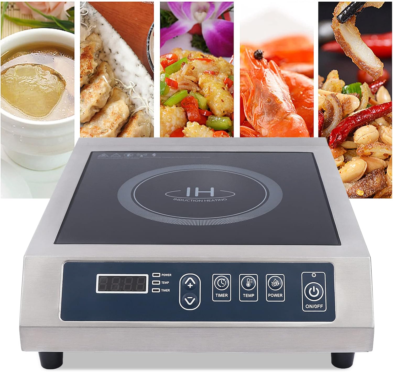 Amazon.com: Induction Cooktop, 110V 3500W Commercial Grade Burner Pro ...