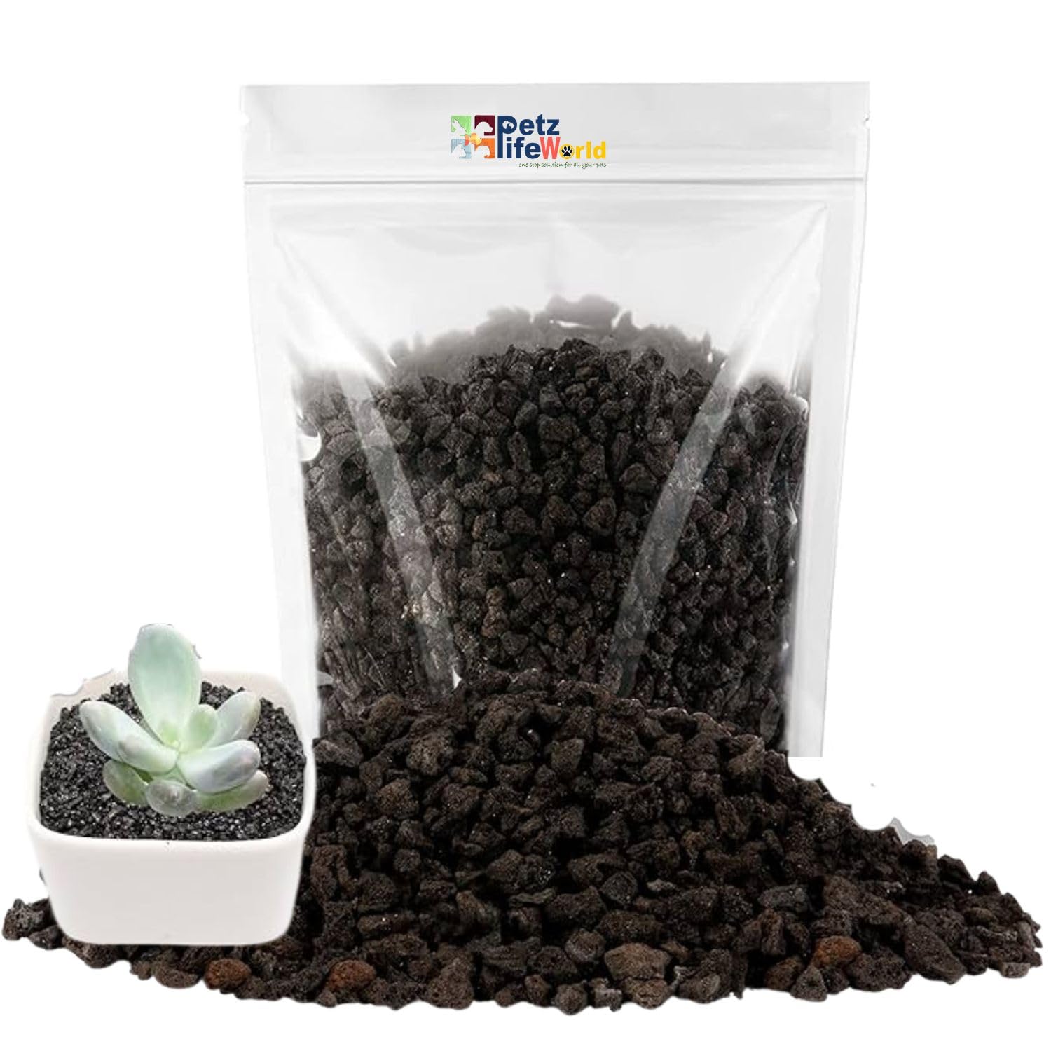 VAYINATO® 2kg (Size 2-3MM) Black Lava Chips Can be Used as Aquarium ...