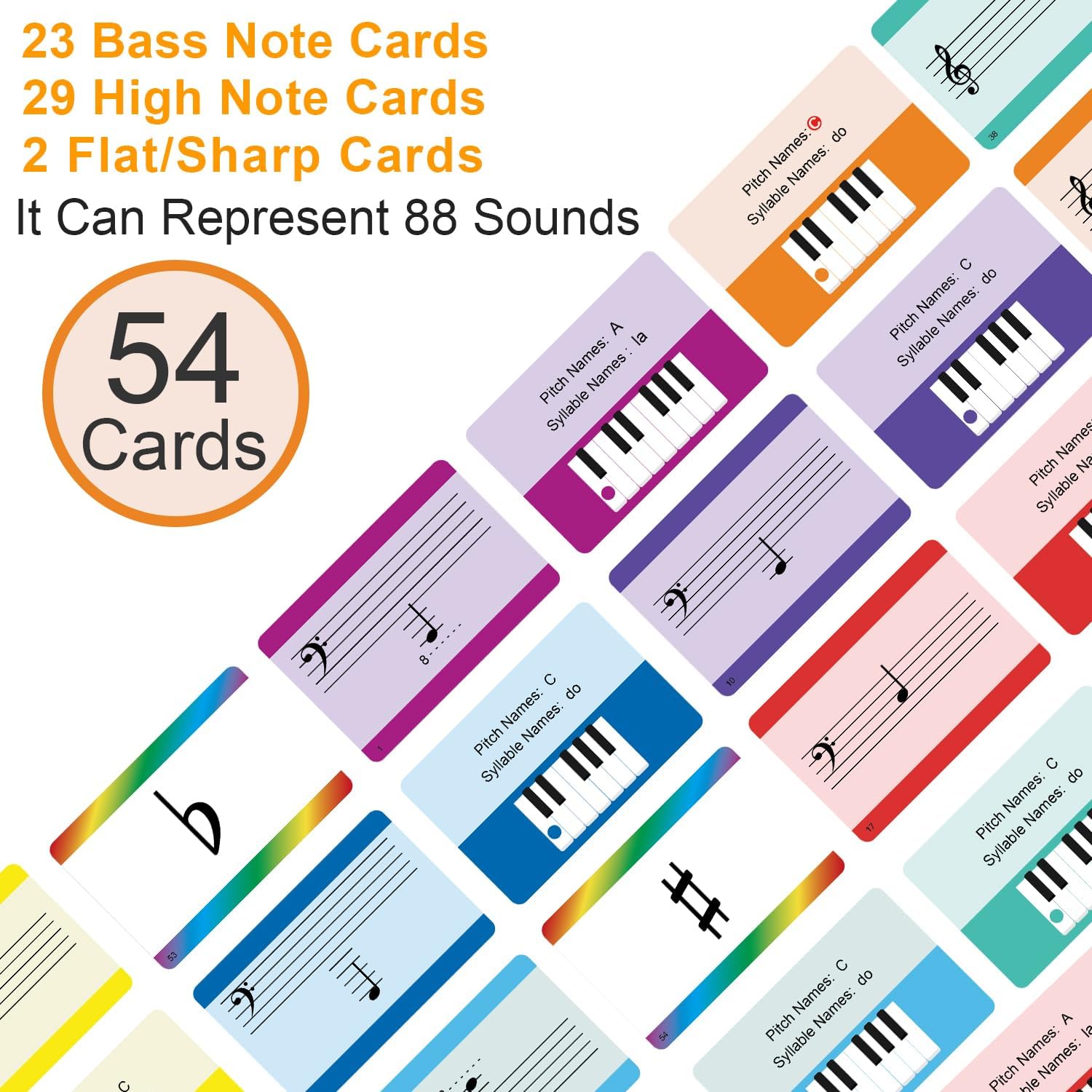 Music Flash Cards, 54 Piano Note Theory Flash Cards Sri Lanka | Ubuy