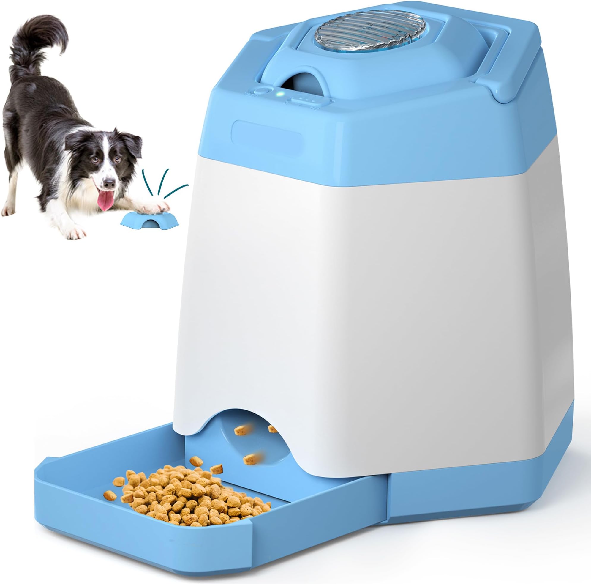 Dog Treat Dispenser with Button, PETNF Rechargeable Dog Puzzle Feeder ...