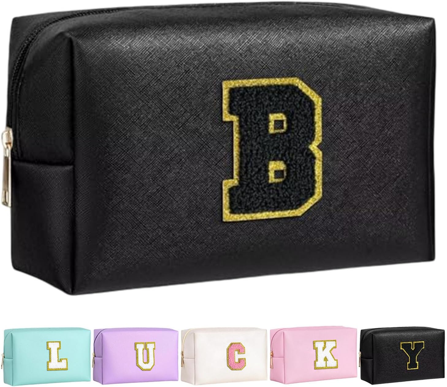 Makeup Bag for Women,Personalized Lettered Embroidered Zippered ...