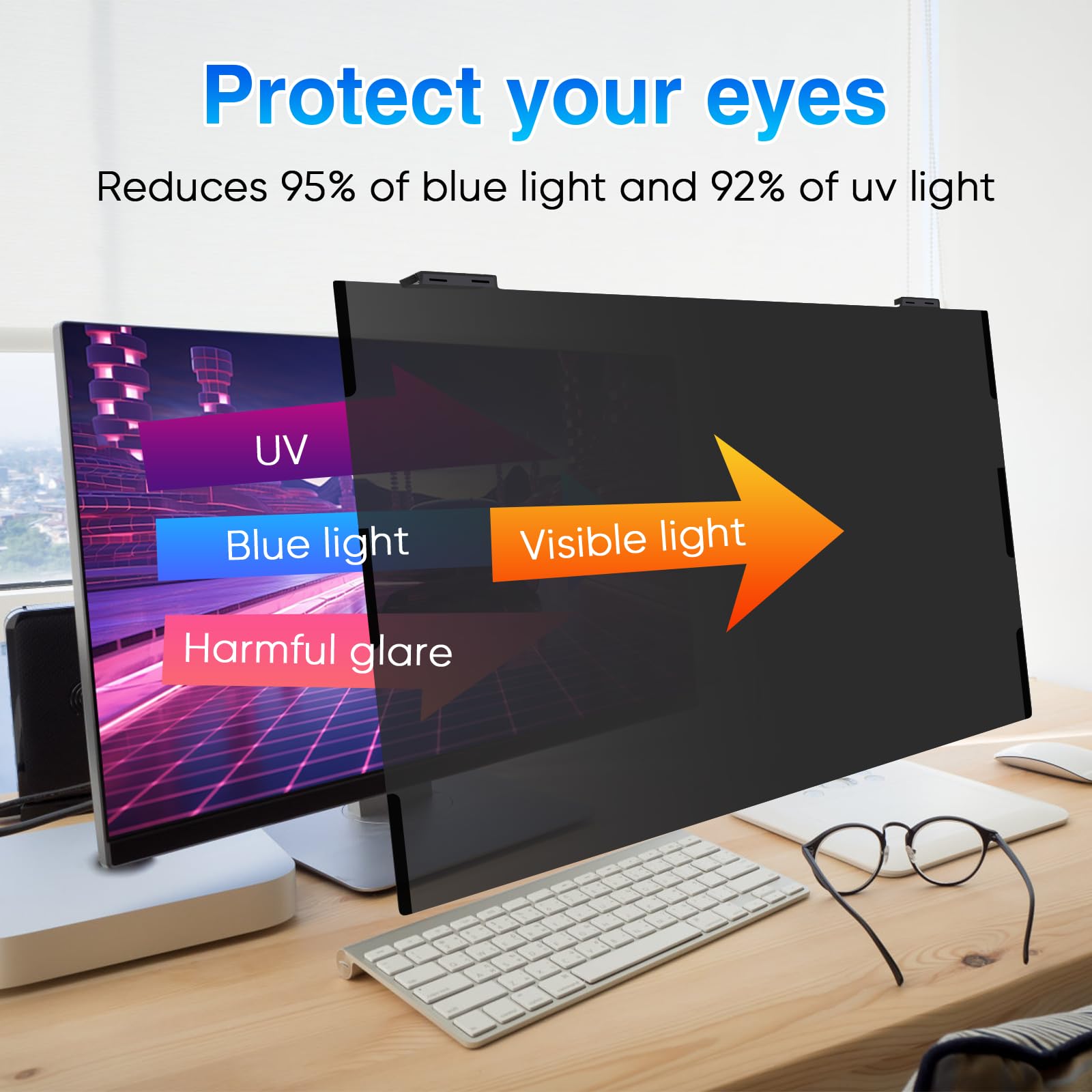 24 Inch Privacy Screen For Monitor 21.5 Inch Computer Privacy Screen ...