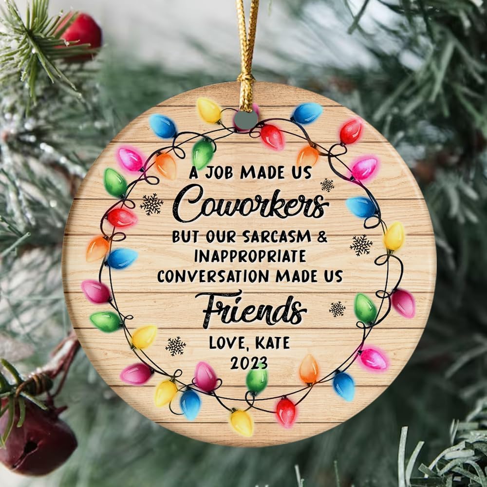 Amazon.com: Personalized Christmas Ornament, Coworker Gifts, Job Made ...