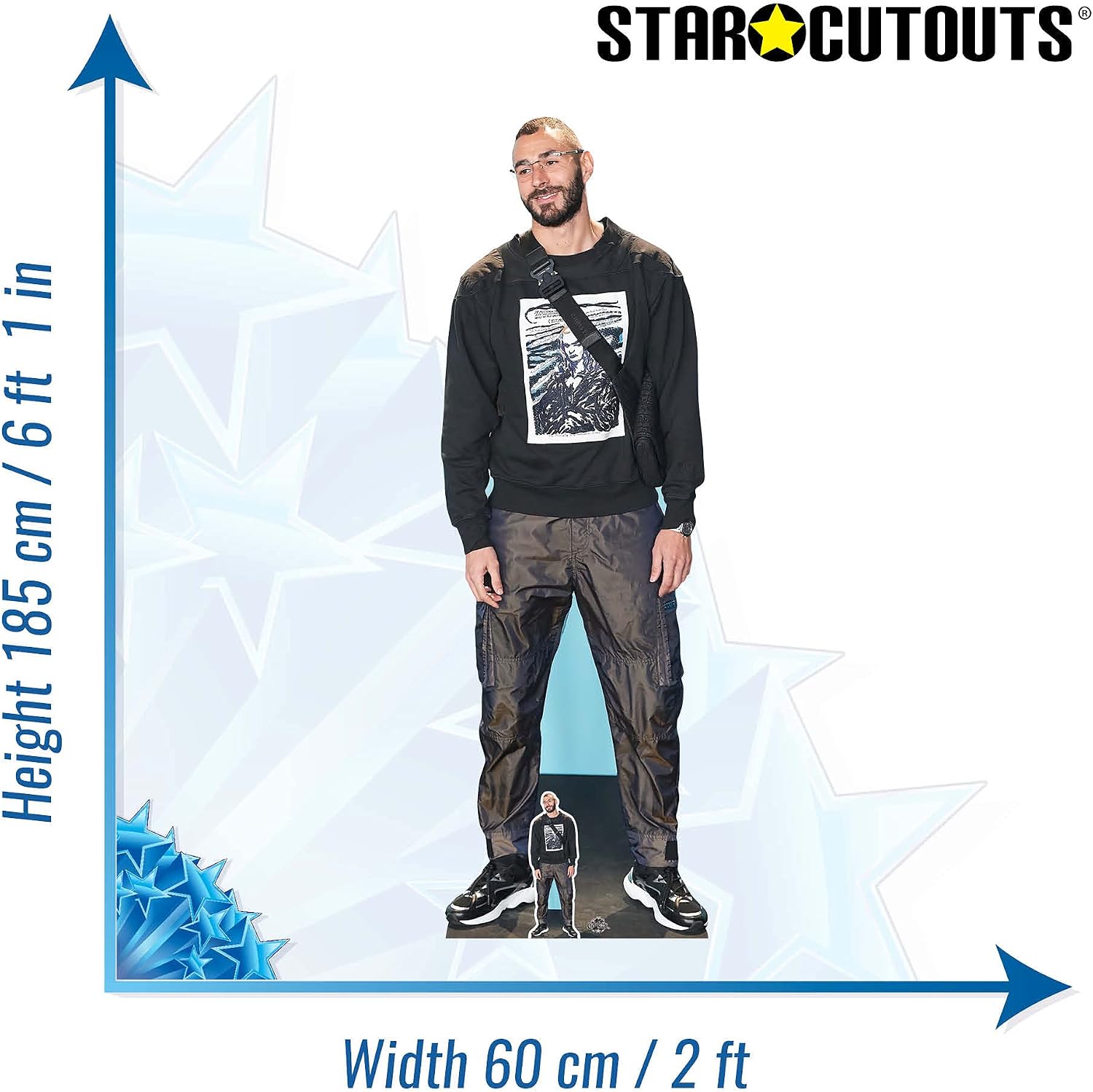 Star Cutouts Ltd CS925 Karim Benzema Footballer Lifesize Cardboard ...