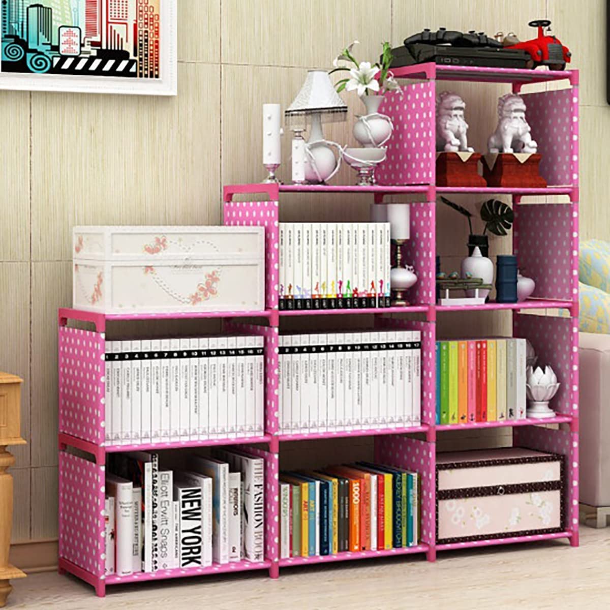 PESOMA Multipurpose Bookshelf| Alloy Steel Metal Storage Shelve for ...