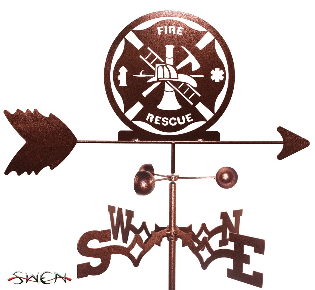 Amazon.com : SWEN Products FIRE RESCUE Weathervane : Windcup ...