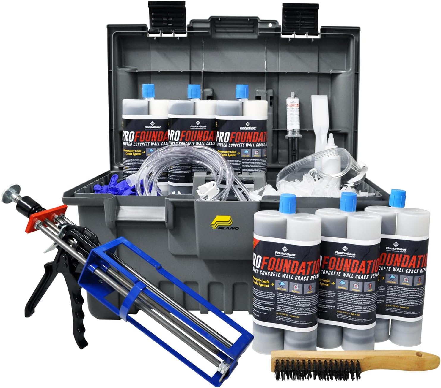 RadonSeal PRO Foundation Crack Repair Kit (30-ft) | Expanding Foam ...