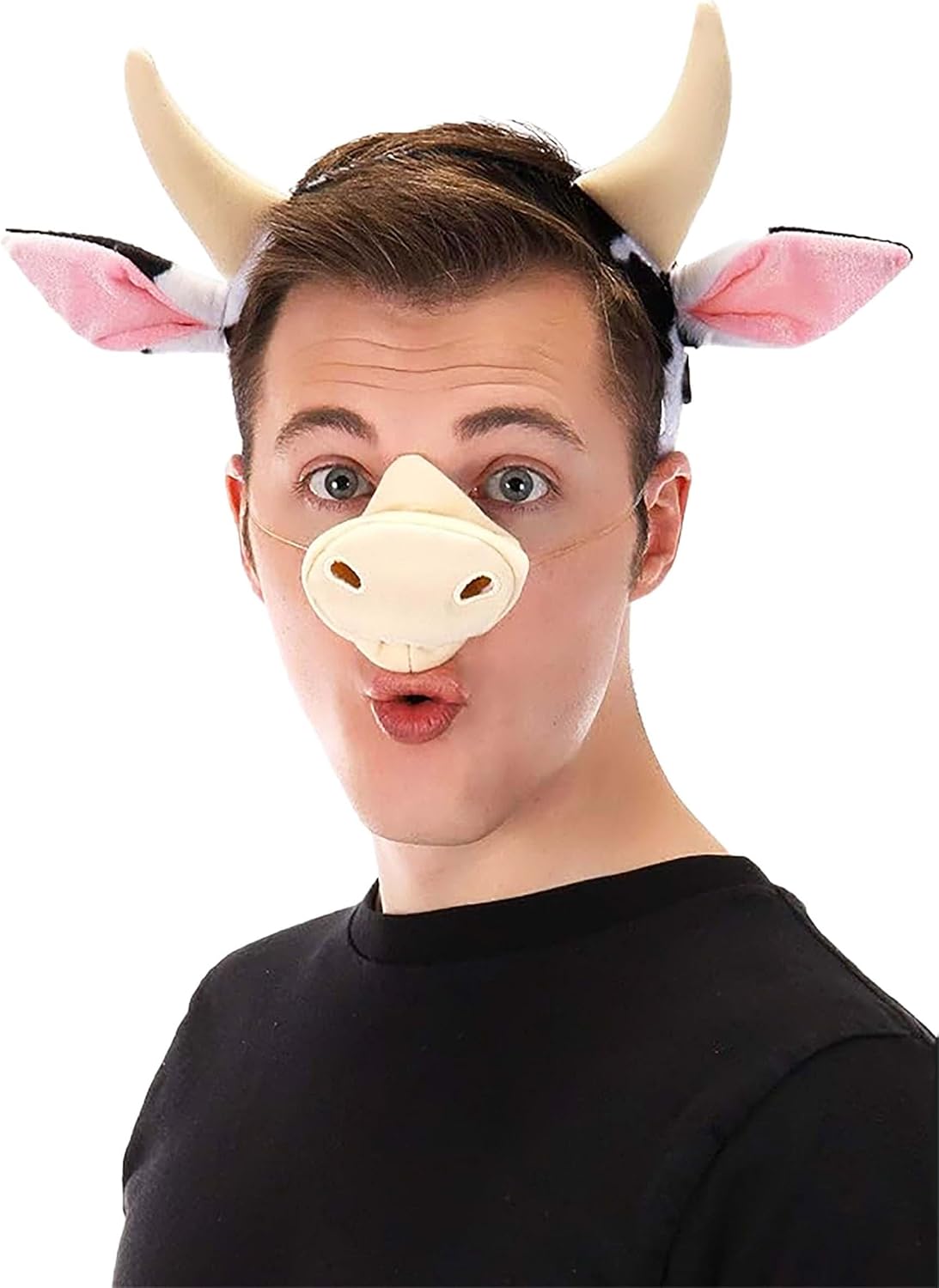 Amazon.com: elope Cow Ears and Horns Headband, Nose and Tail Costume ...