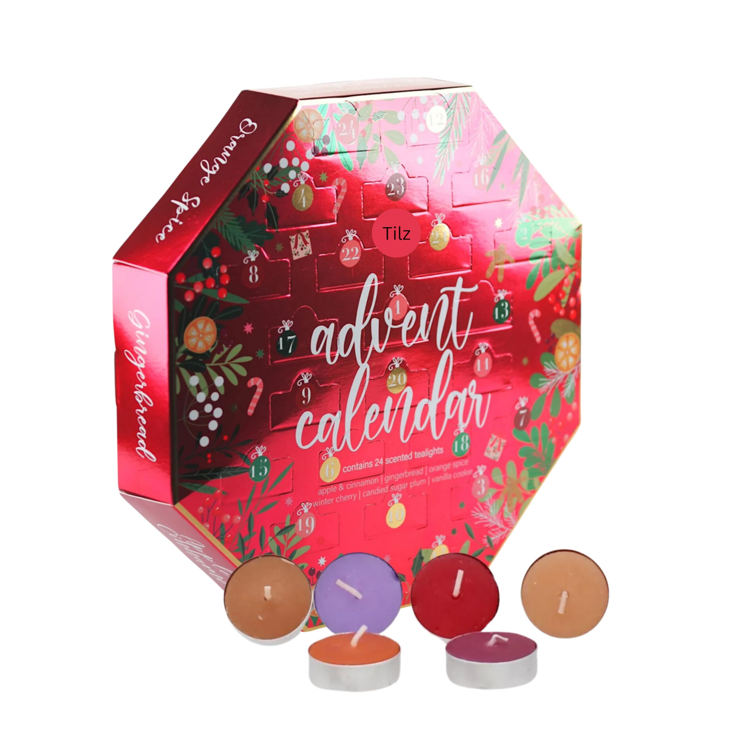 Candle Advent Calendar 2024 - Scented Candle, Scented Tea Lights ...