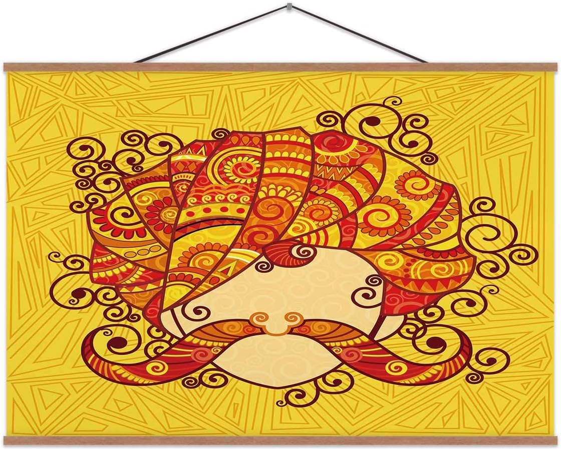 Amazon.com: TinYida Design of Rajasthani Man with Turban and Moustache ...