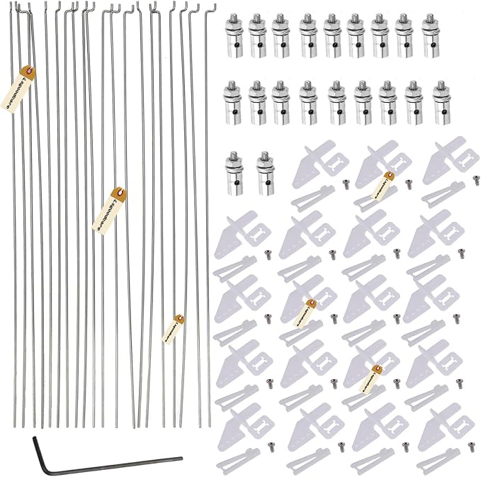 Lsgoodcare 20Pcs Adjustable Pushrod Connector Linkage Stopper 1.3MM ...