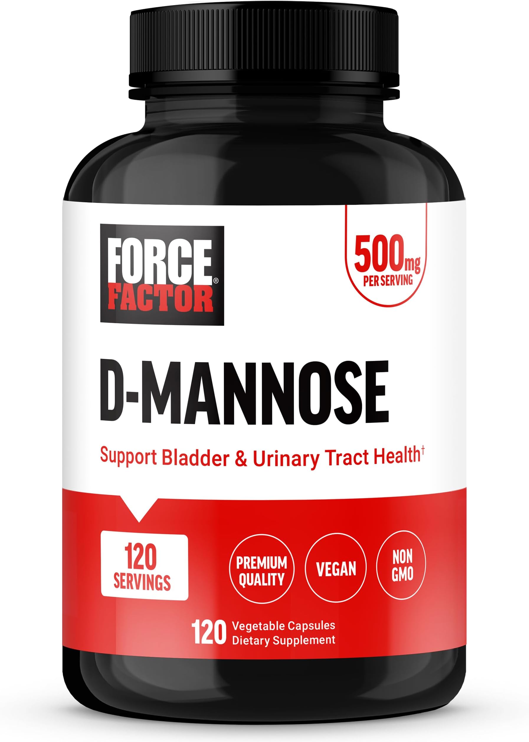 Amazon.com : FORCE FACTOR D Mannose, D-Mannose 500mg Supplement to ...