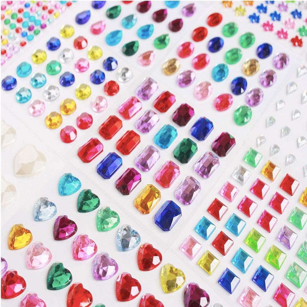 Amazon.com: 3800+ Gem Stickers Jewels Stickers Rhinestone for Crafts ...