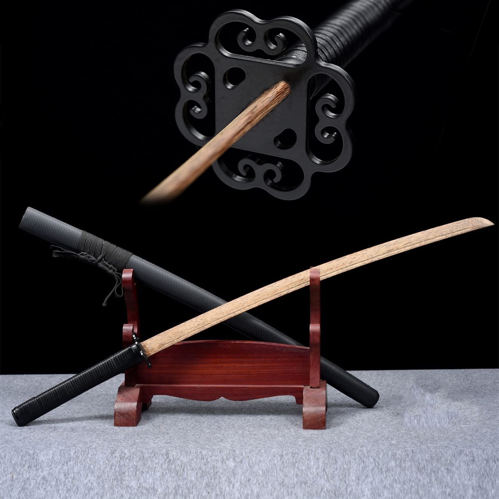 103cm Samurai Sword Traditional Manufacturing Process Natural Rosewood ...