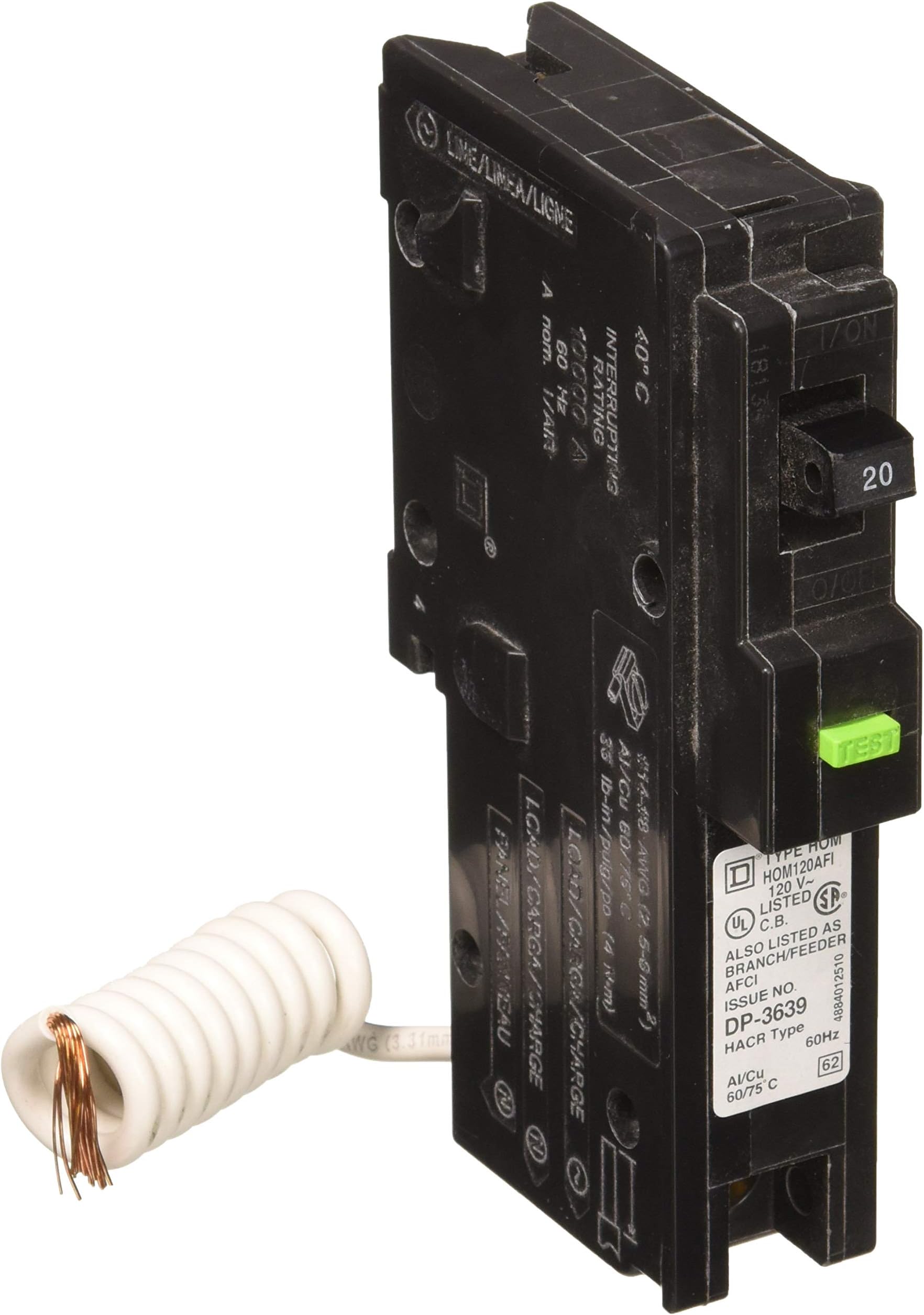 SCHNEIDER ELECTRIC HOM115CAFI Miniature Circuit Breaker - Amazon.com