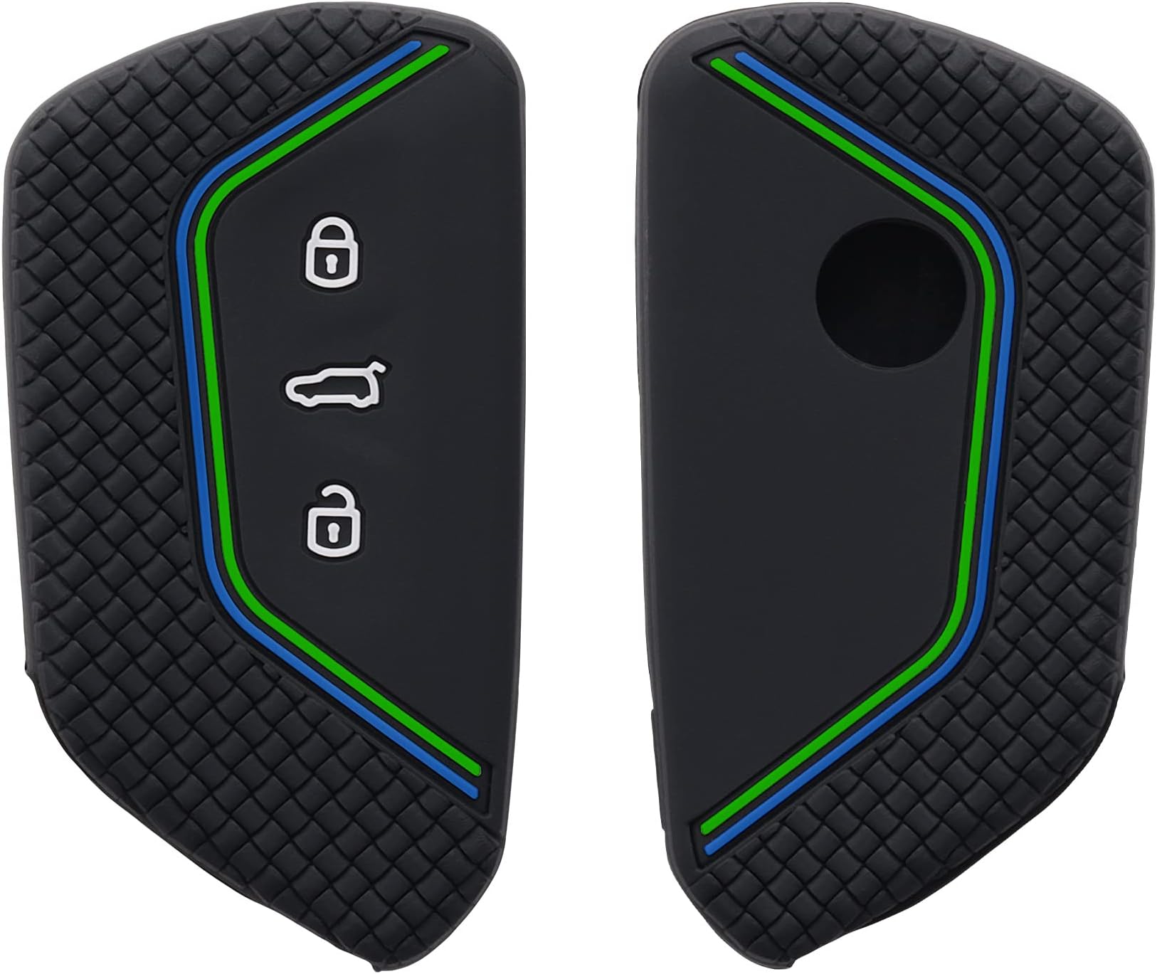 kwmobile Car Key Cover Compatible with VW Golf 7 MK7 3 Button Car Key ...