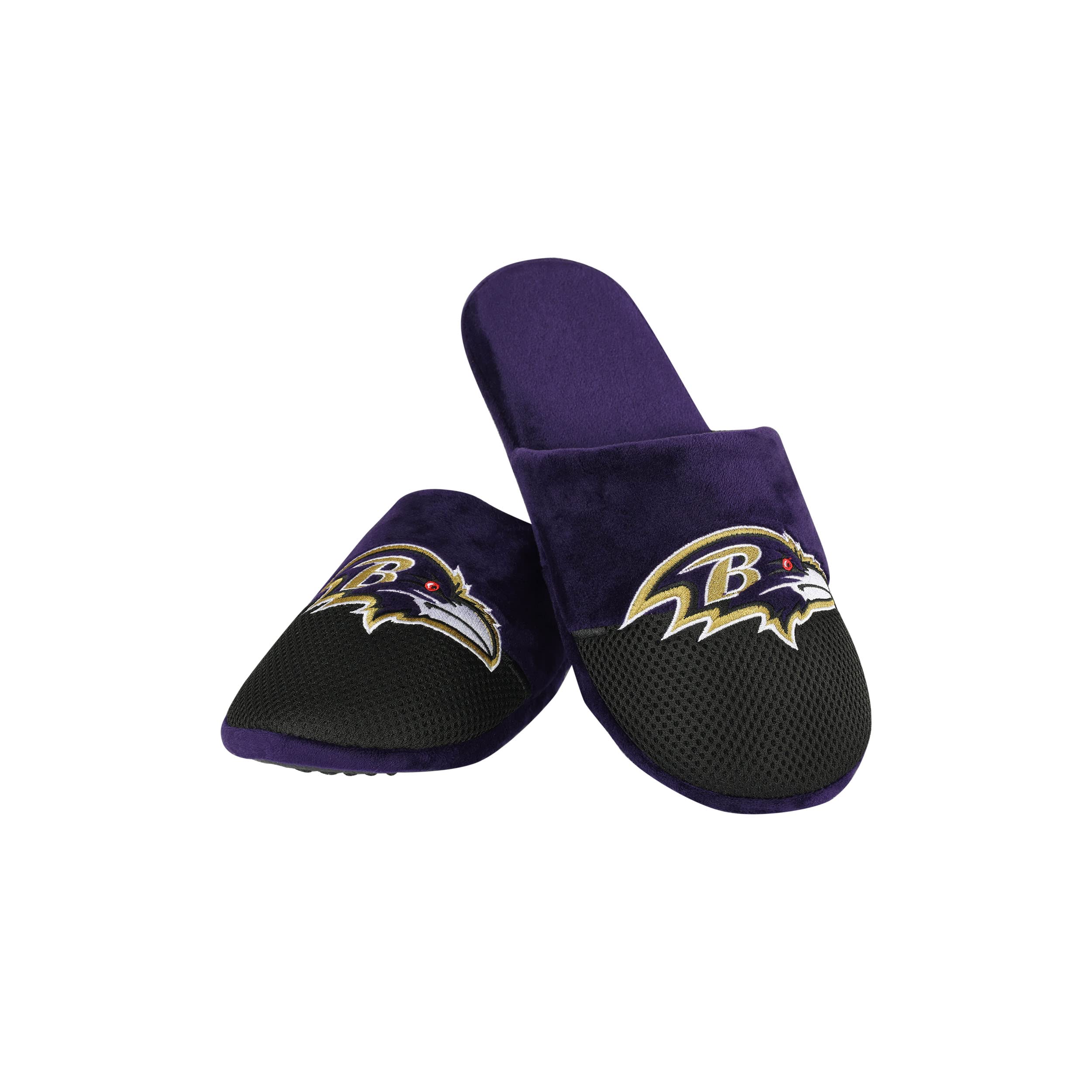 Snapklik.com : FOCO Baltimore Ravens NFL Youth Logo Staycation Slippers - L