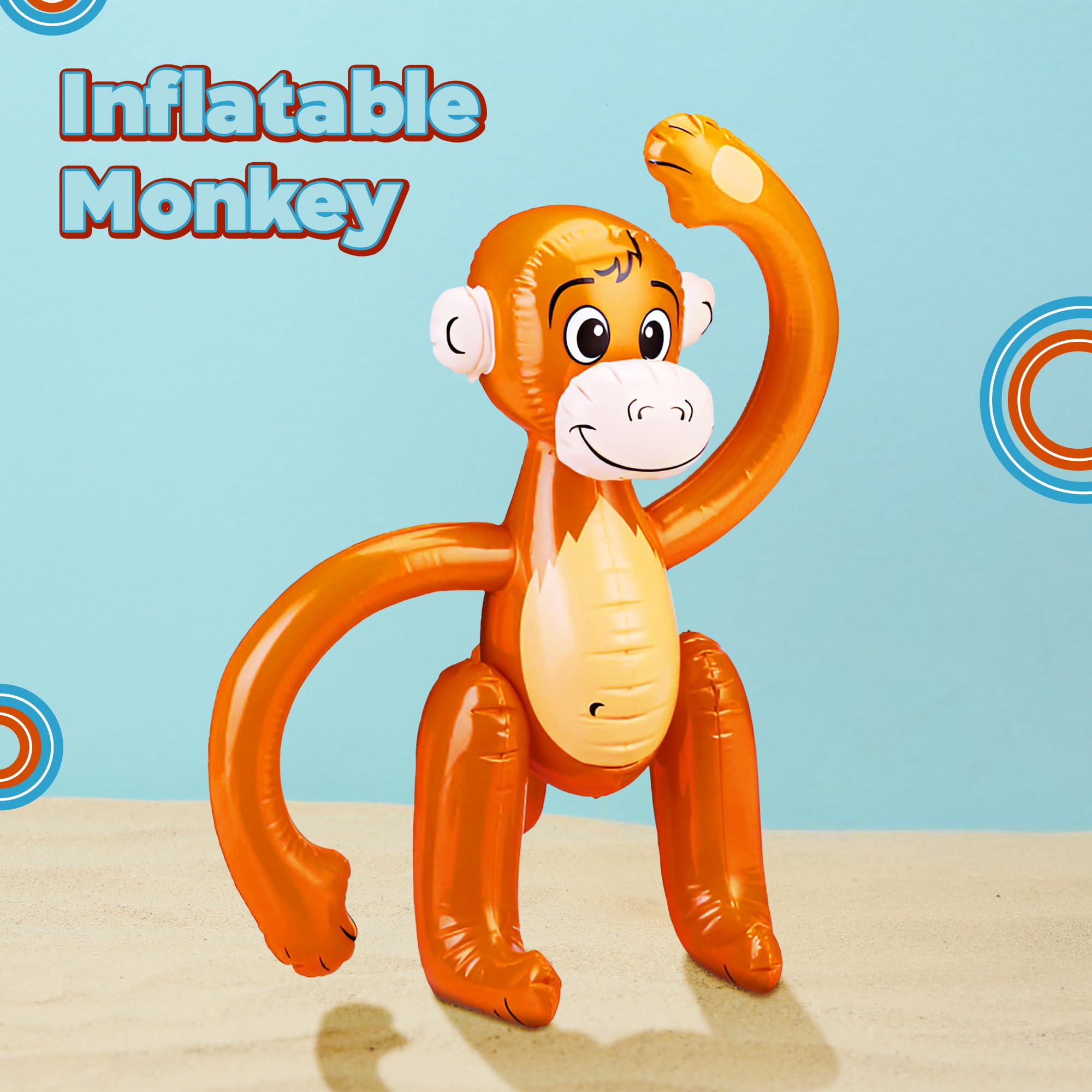 ASPIRE UK Inflatable Monkey 60cm Fun and Playful Design for Parties ...