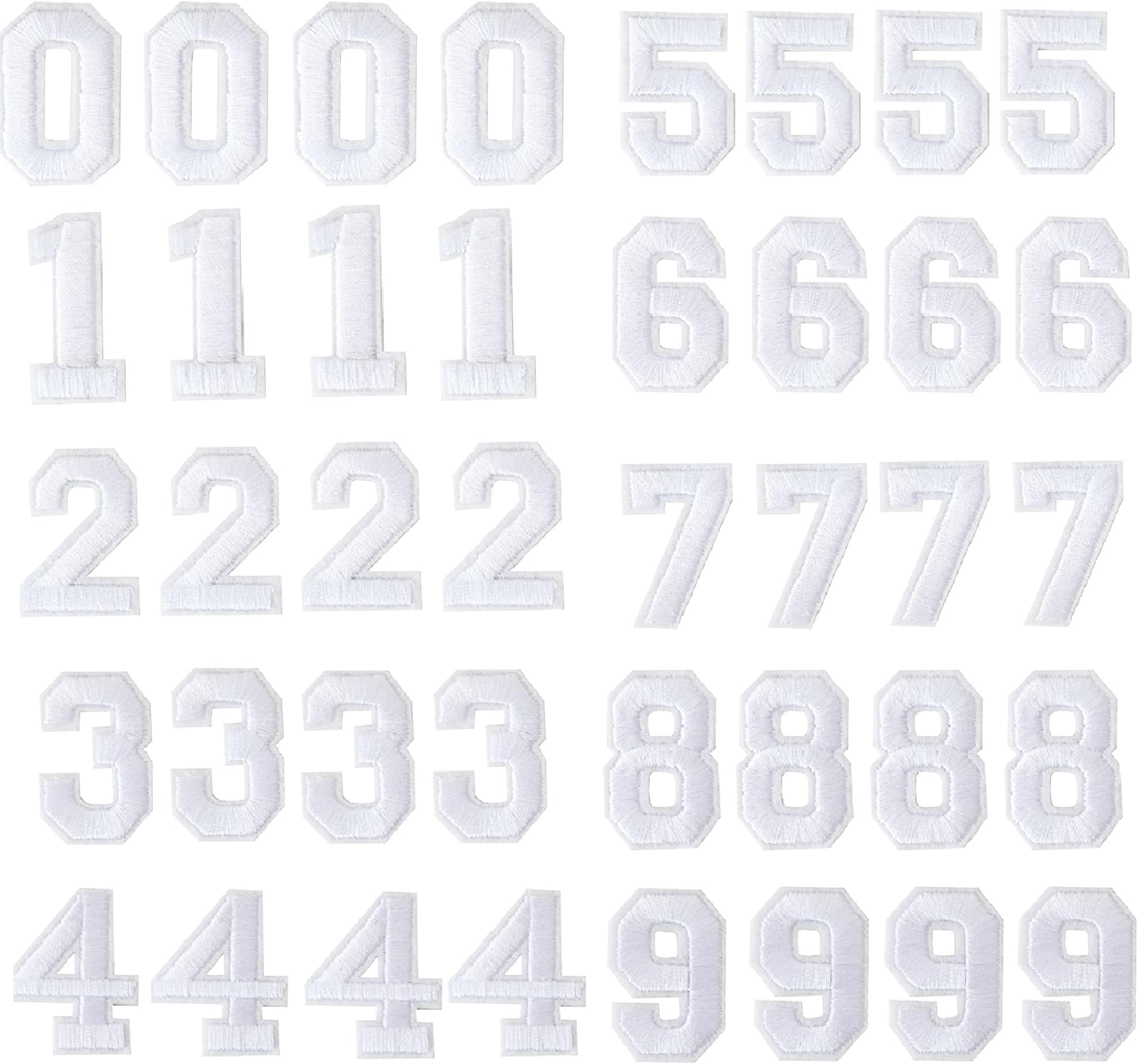 Amazon.com: AXEN 40pcs Numbers Patches, Numbers 0 to 9 Patches, Iron on ...