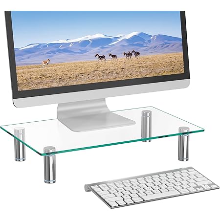 Amazon.com: Hemudu Clear Computer Monitor Stand Riser Multi Media ...