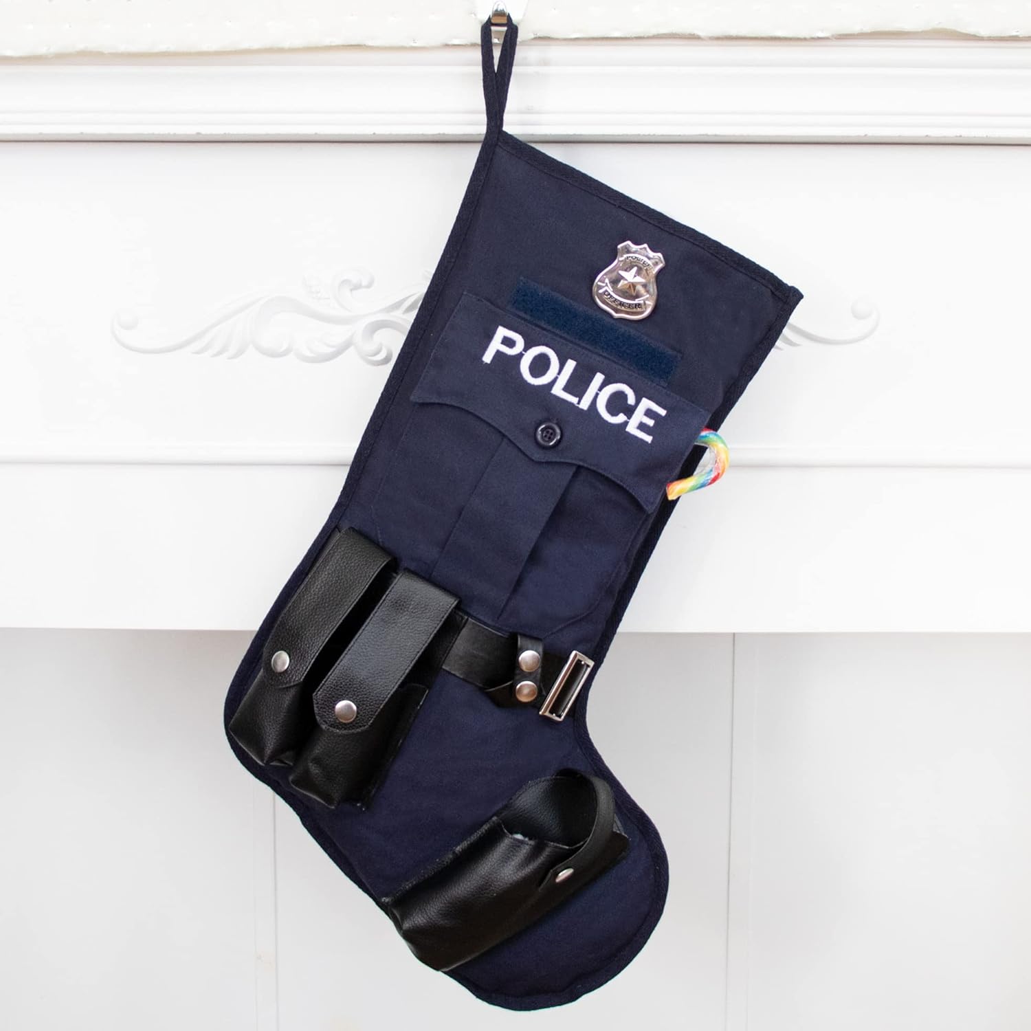 Amazon.com: Beyond Your Thoughts Police Christmas Stocking Police ...