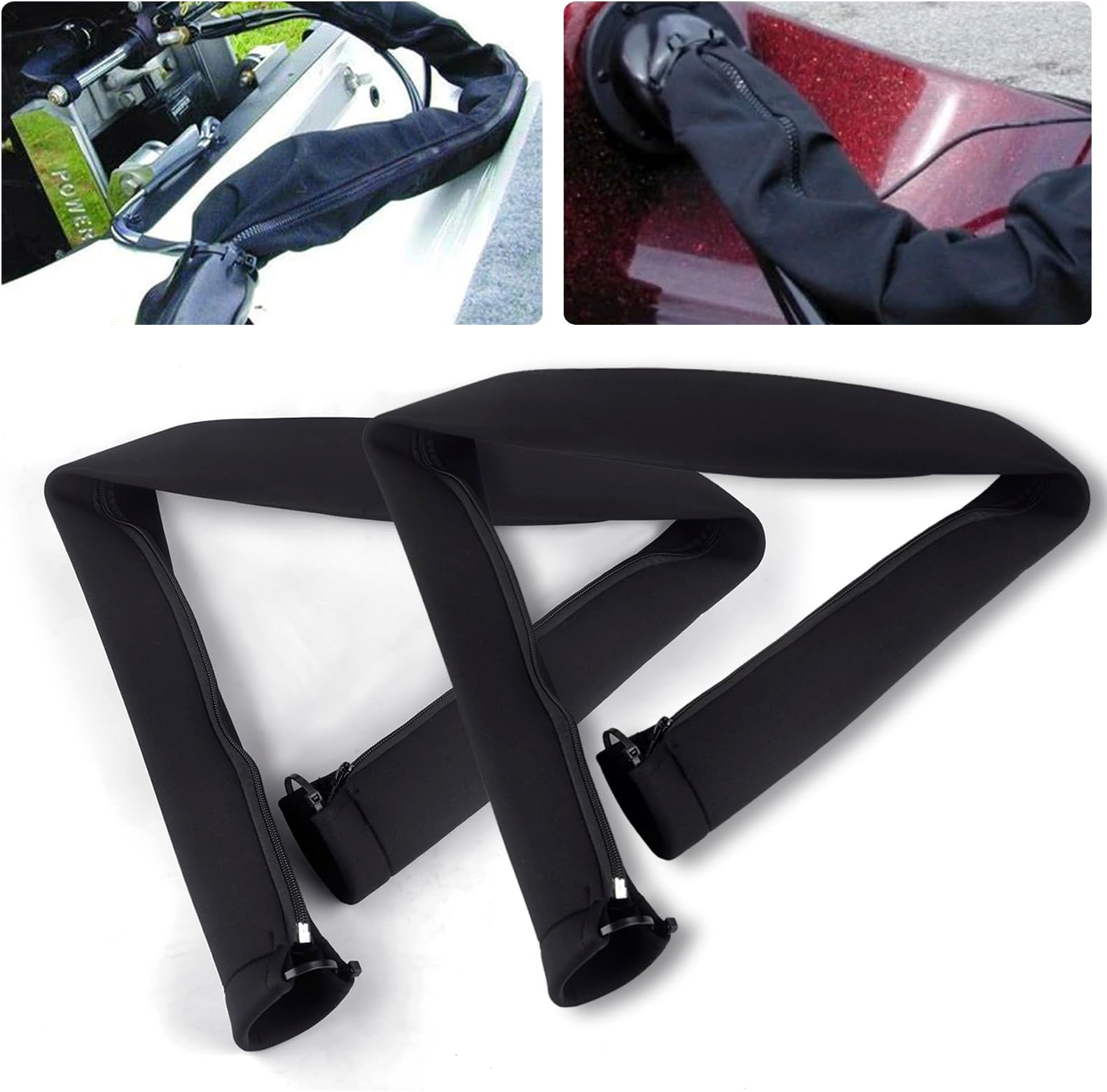 Amazon.com: CNRAQR 2PCS 48-Inch Zippered Rigging Sleeve Trolling Motor ...