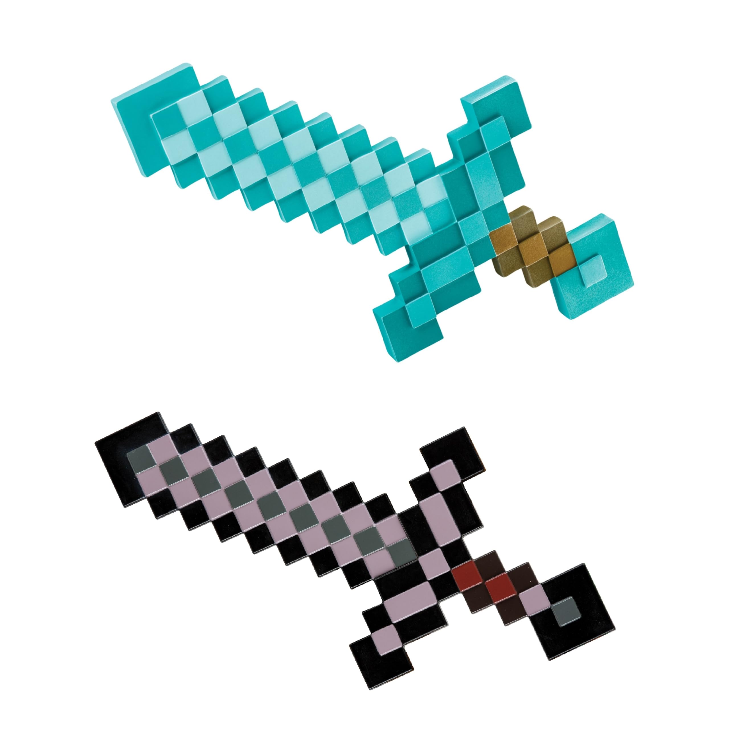 Amazon.com: Disguise Minecraft Netherite Sword and Diamond Sword ...