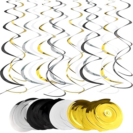 Swirl Decoration,14pcs Hanging Spiral Decorations for Party,2 Sizes ...