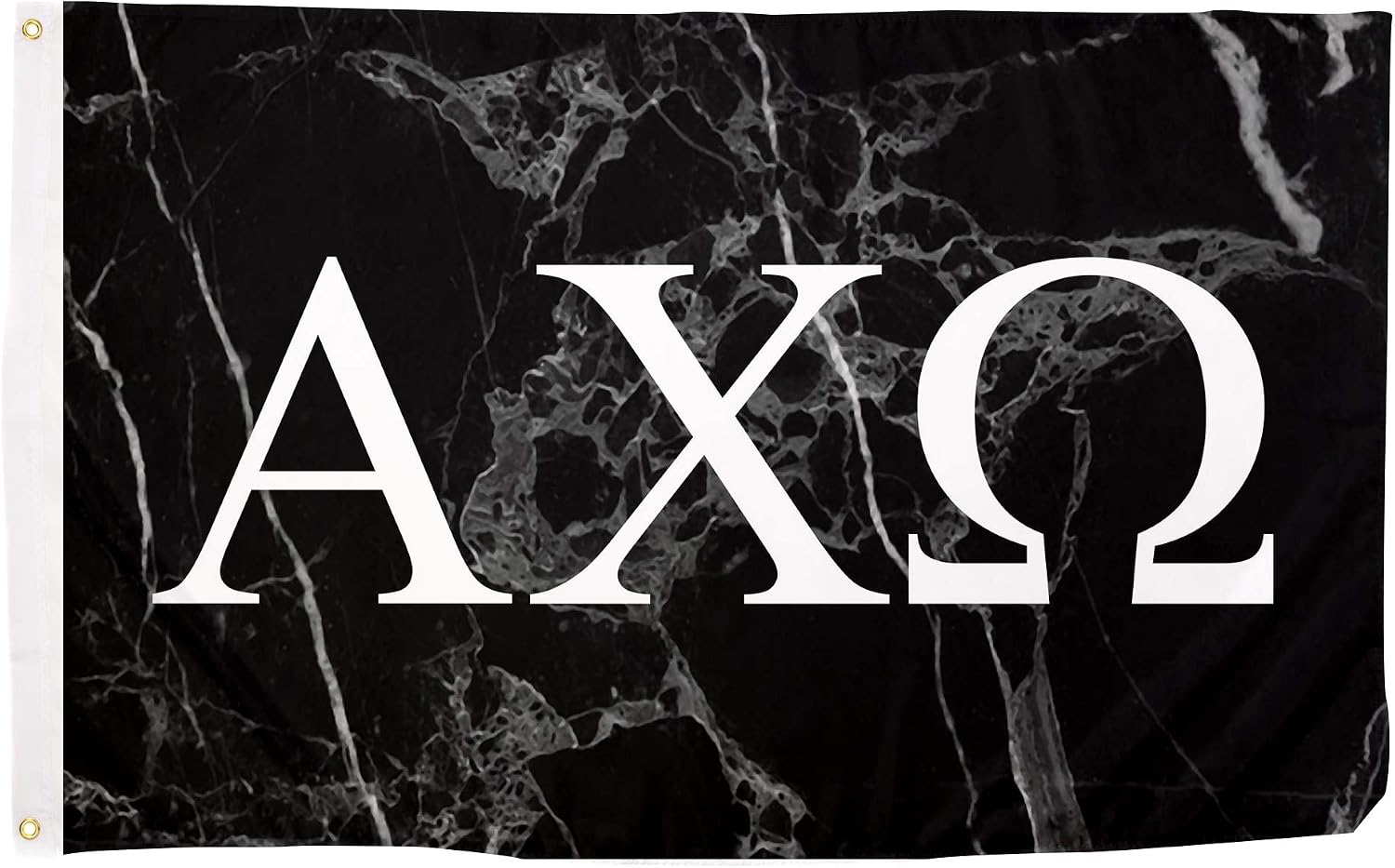 Amazon.com : Alpha Chi Omega Dark Marble Sorority Letter Flag Banner 3 ...