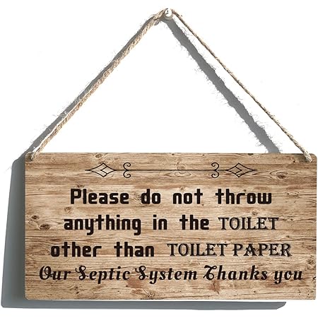 Amazon.com : Bathroom Sign Funny Farmhouse Toilet Paper Quote Wooden ...