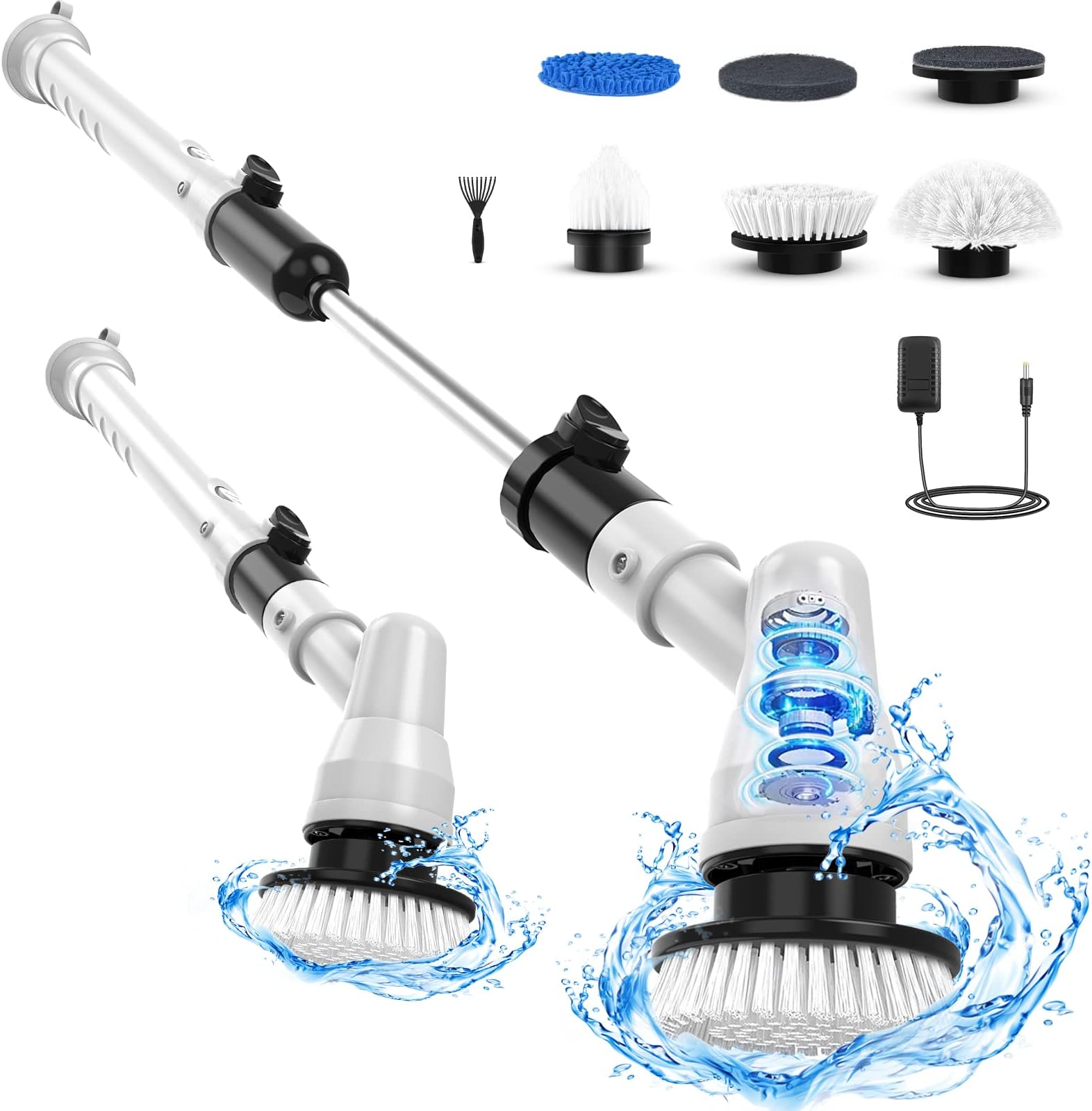 Amazon.com: Electric Spin Scrubber, Cordless Power Brush Floor Scrubber ...