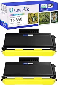 Amazon.com: SuperInk 2 Pack Compatible Toner Cartridge Replacement for Brother TN580 TN650 TN ...