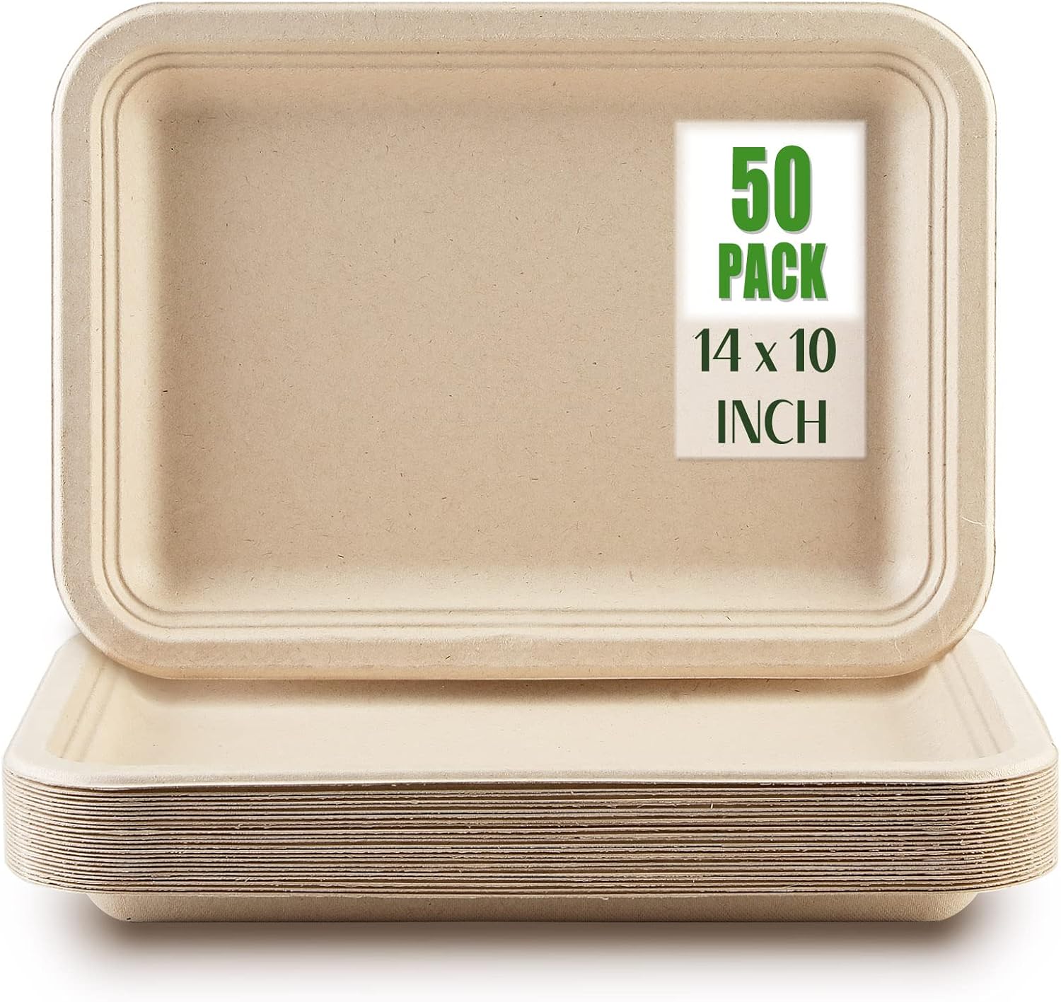 Amazon.com: Kazozobi 14 Inch Disposable Food Trays for Serving, 50 Pack ...