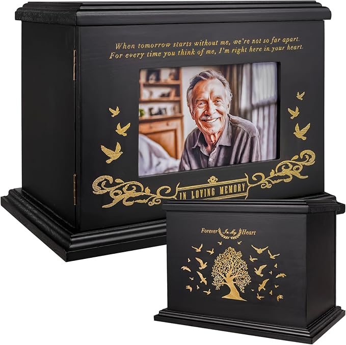 Amazon.com: Cremation Urns for Human Ashes Adult Male Female, Wooden ...