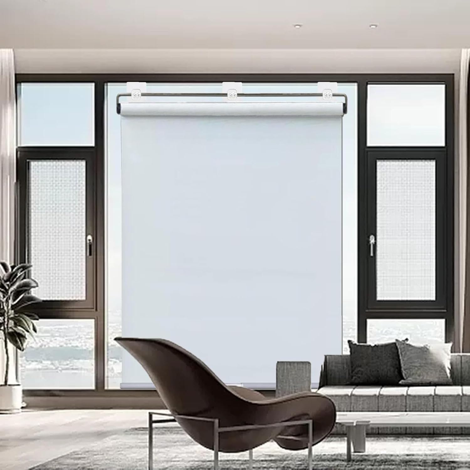 RAGGZZ Blackout Roller Shades Cordless, Retractable Sunshade Roll Up ...