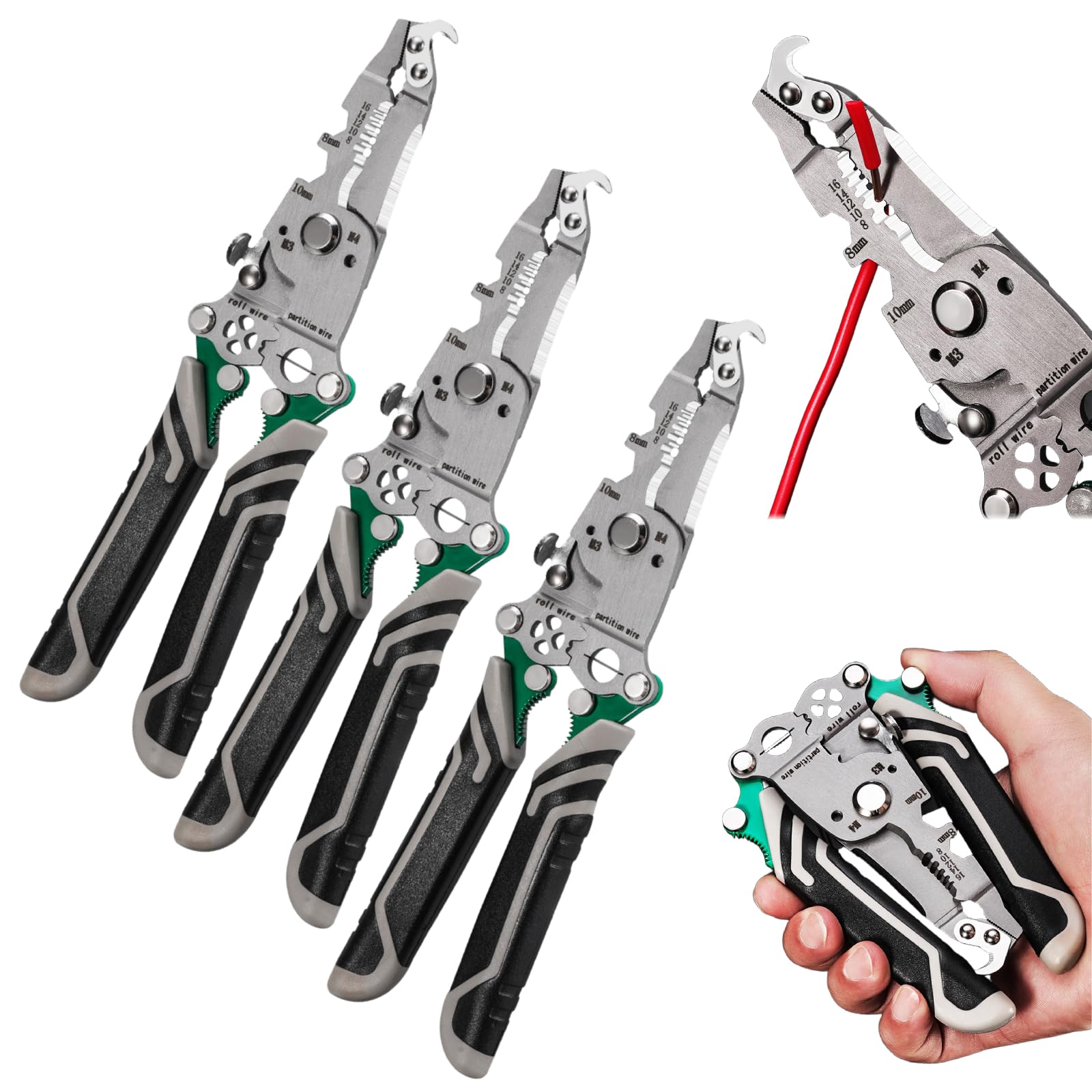 18 in 1 Wire Stripper Foldable, Multifunctional Folding Wire Stripper ...