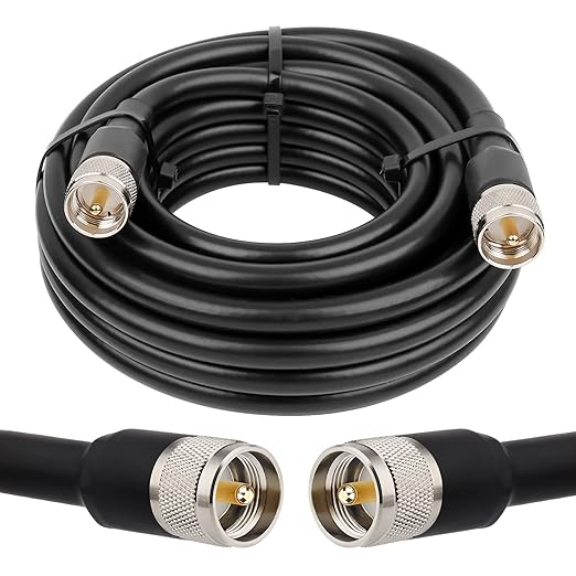 Amazon.com: MOOKEERF PL259 CB Coax Cable, 25ft RG8 UHF Male to Male Cable PL-259 Coaxial Cable ...