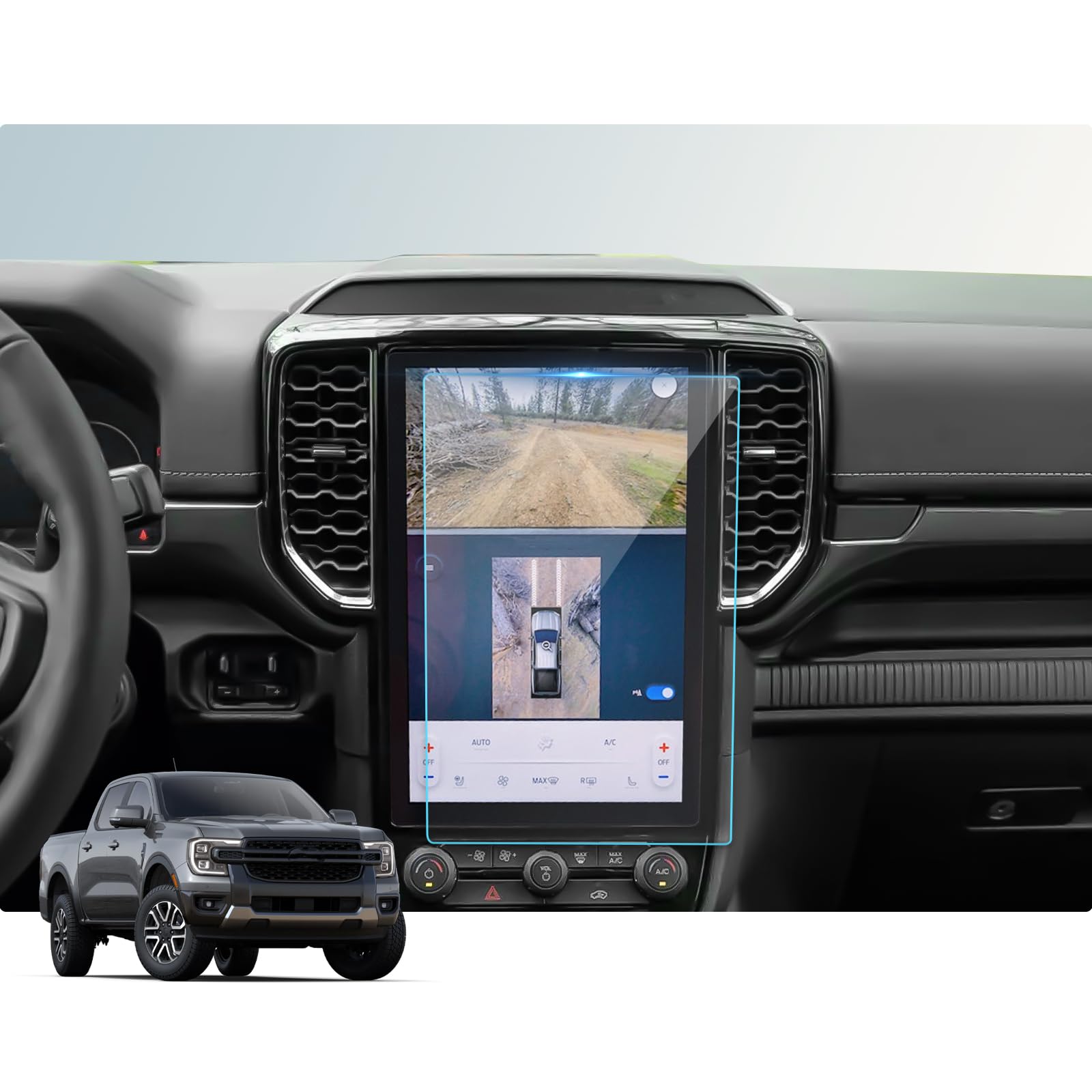 Amazon.com: BIBIBO for 2024 2025 Ford Ranger Screen Protector 2023-2025 ...