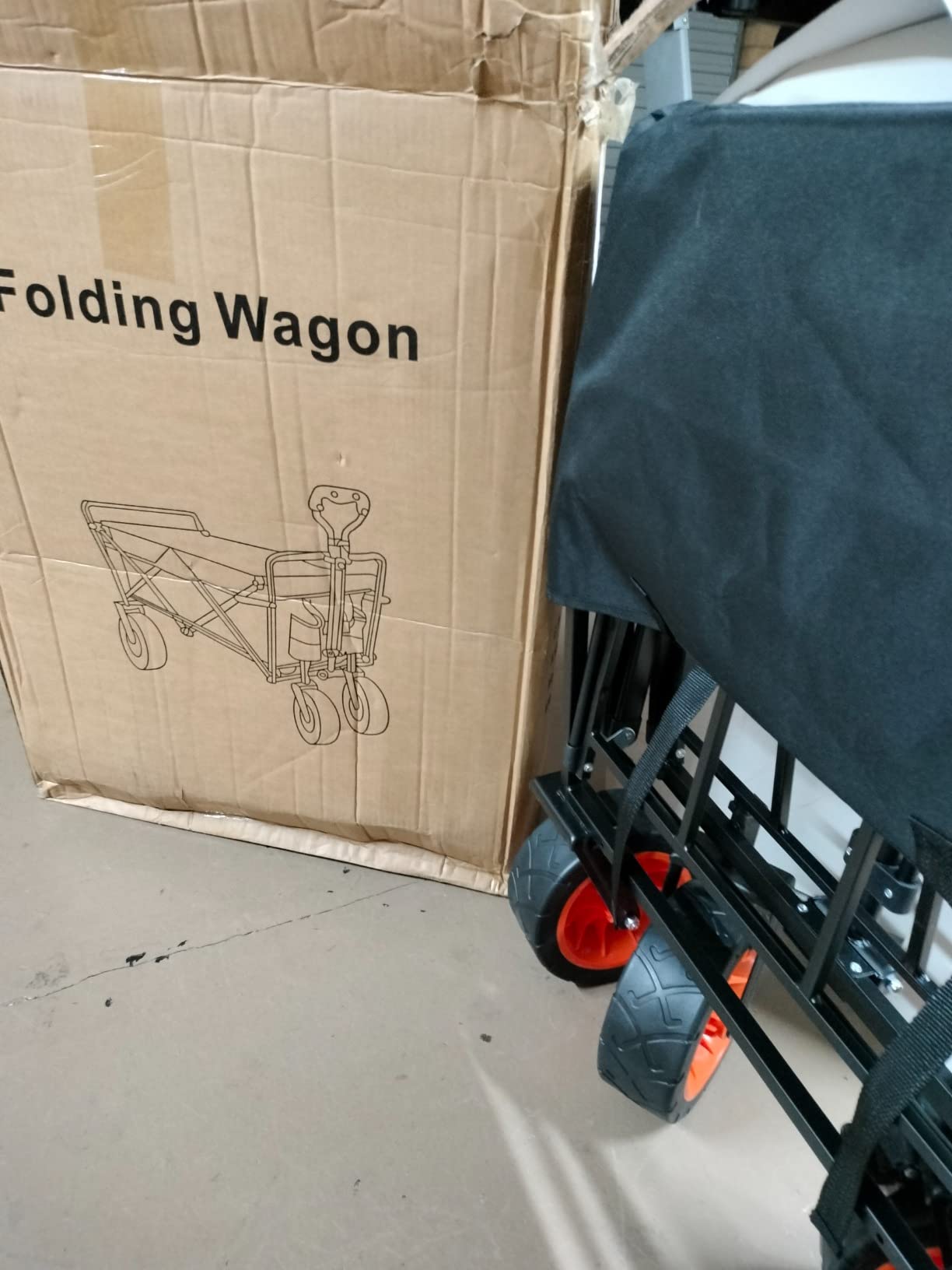 Collapsible Folding Outdoor Utility Wagon with 150kg Weight Capacity ...