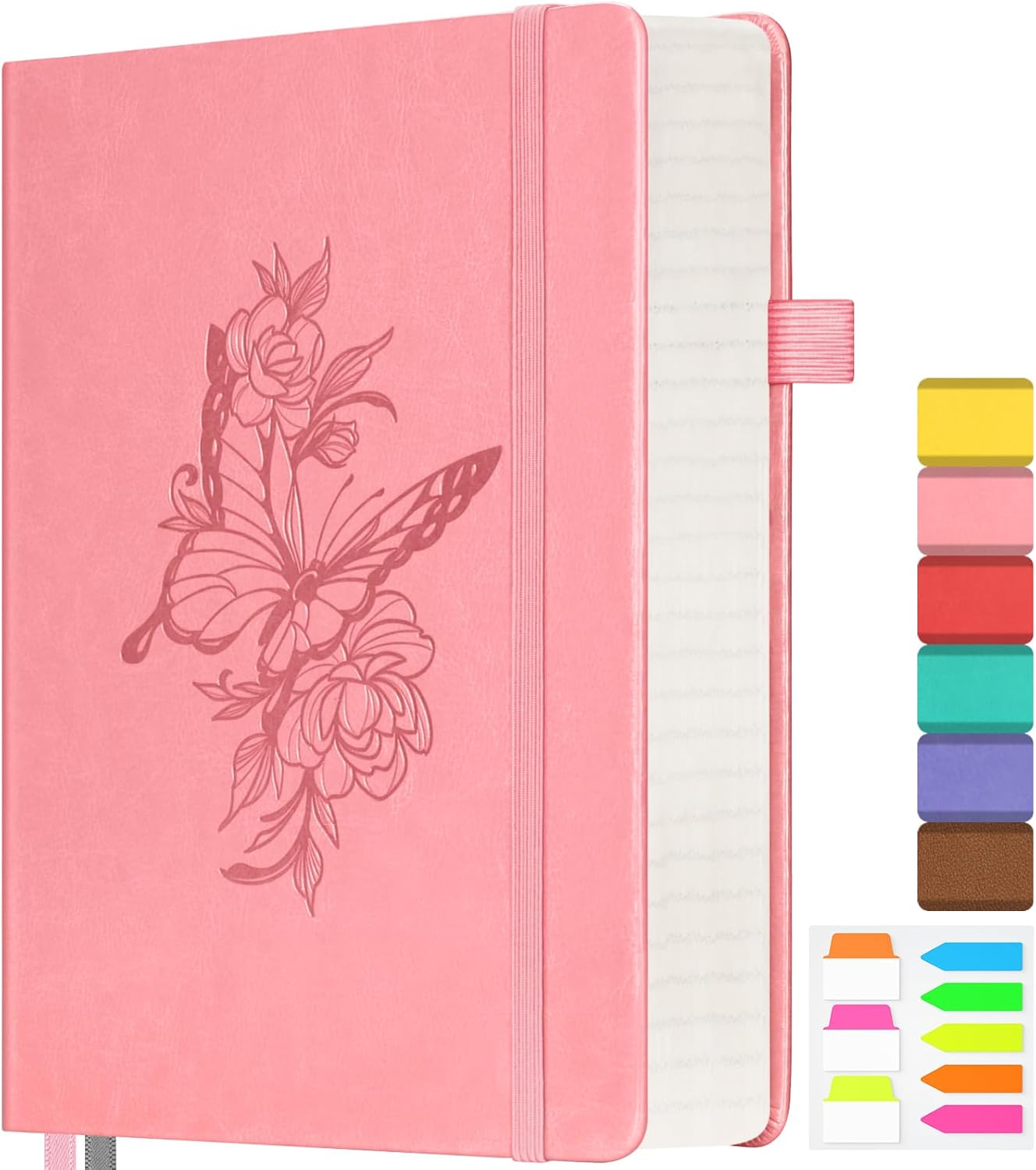 Lined Notebook Journal for Women, 312 Numbered Pages A5 Thick Leather ...