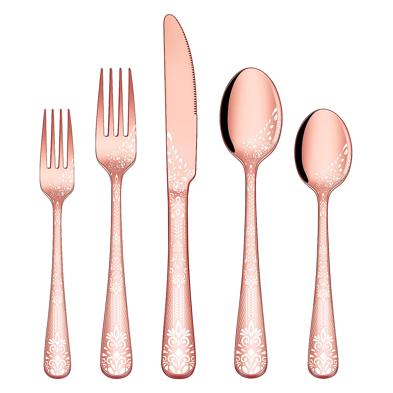 Amazon.com | EUIRIO 40 Pieces Silverware Set for 8, Stainless Steel ...