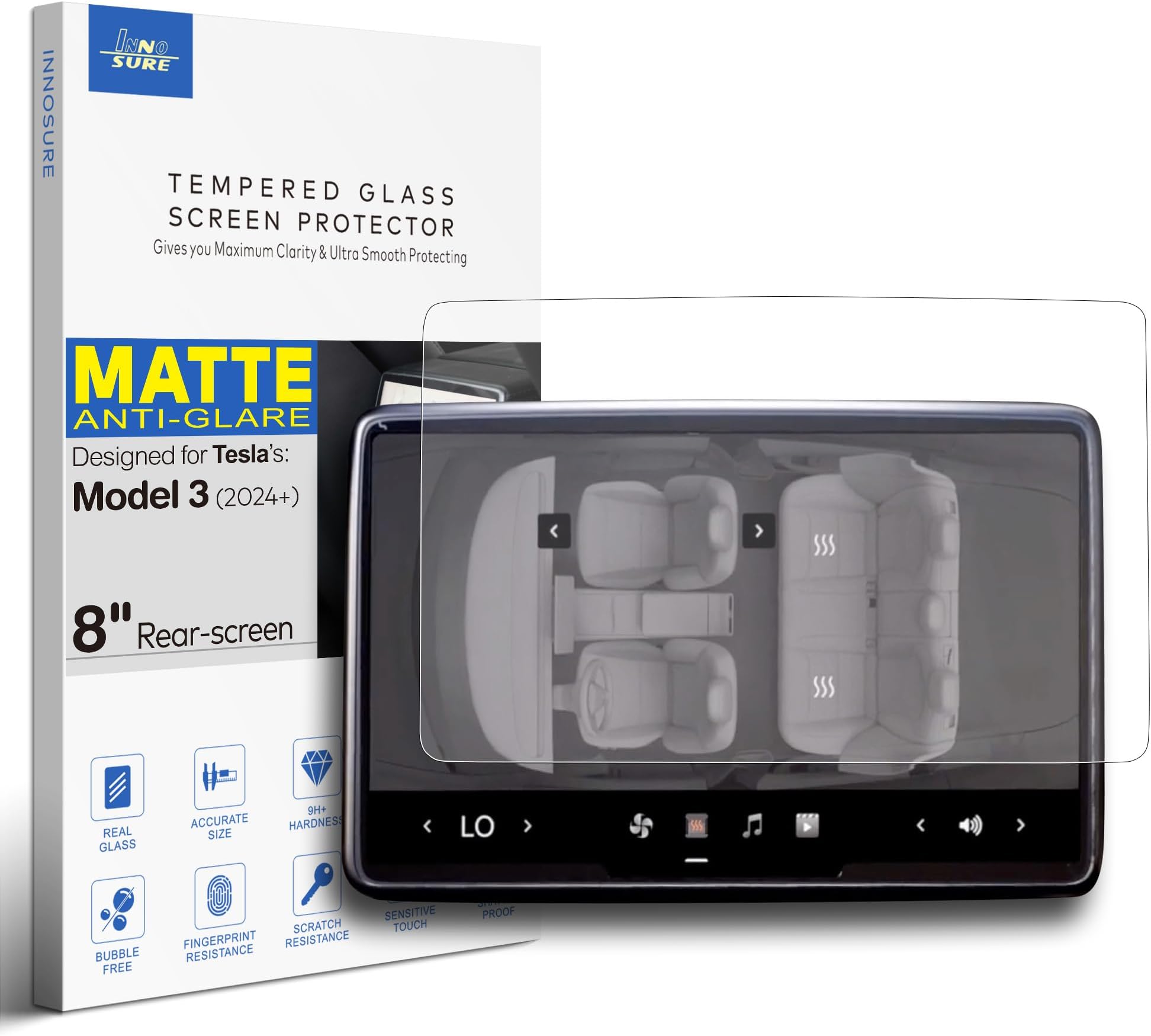 Amazon.com: INNOSURE Tempered Glass Screen Protector Compatible with ...